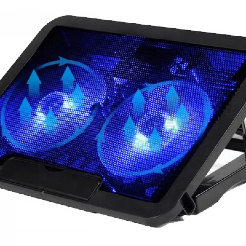 Laptop Height Adjustable Cooling Pad [2 Fans]