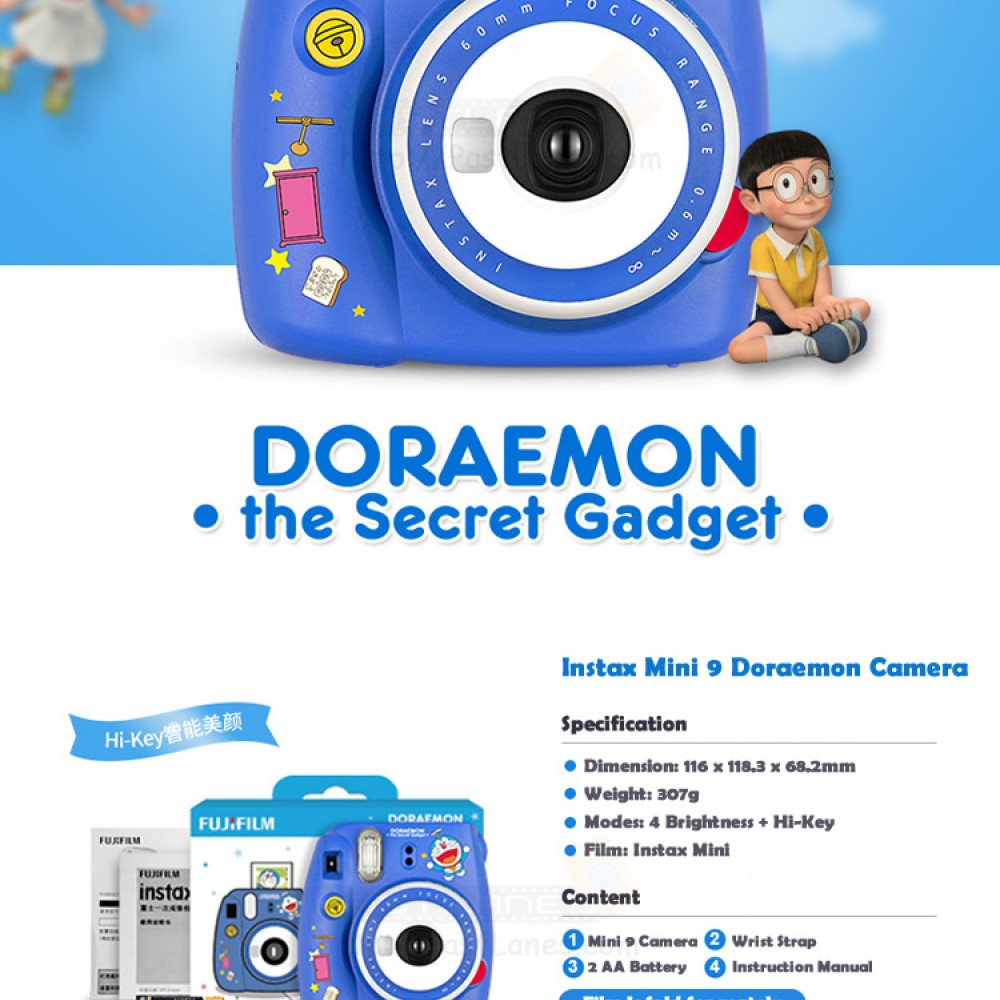 Fujifilm Instax Mini 9 Camera (Doraemon)