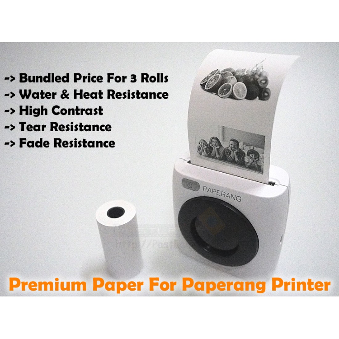 Premium Thermal Paper (3 Rolls) For Paperang / Comicam / Peripage ...