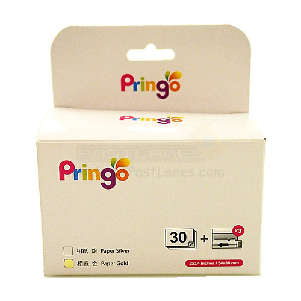 Hiti Pringo P231 Photo Paper And Ink Ribbon (Gold 30 Sheets)