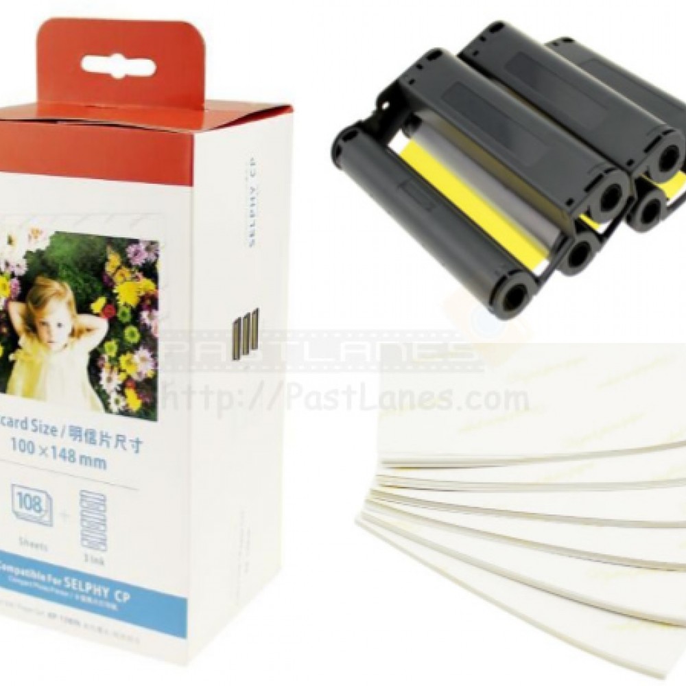 Compatible KP-108IN Color Ink Photo Paper Set For Canon Selphy Printer